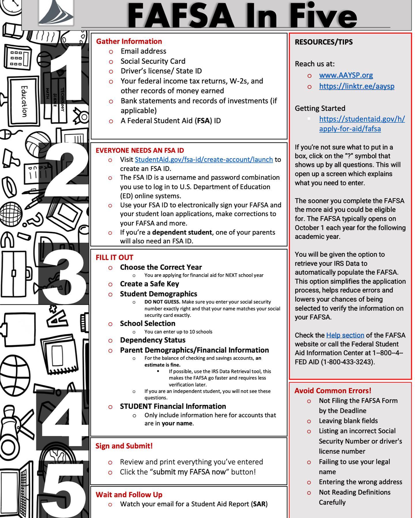 FAFSA In Five – AAYSP